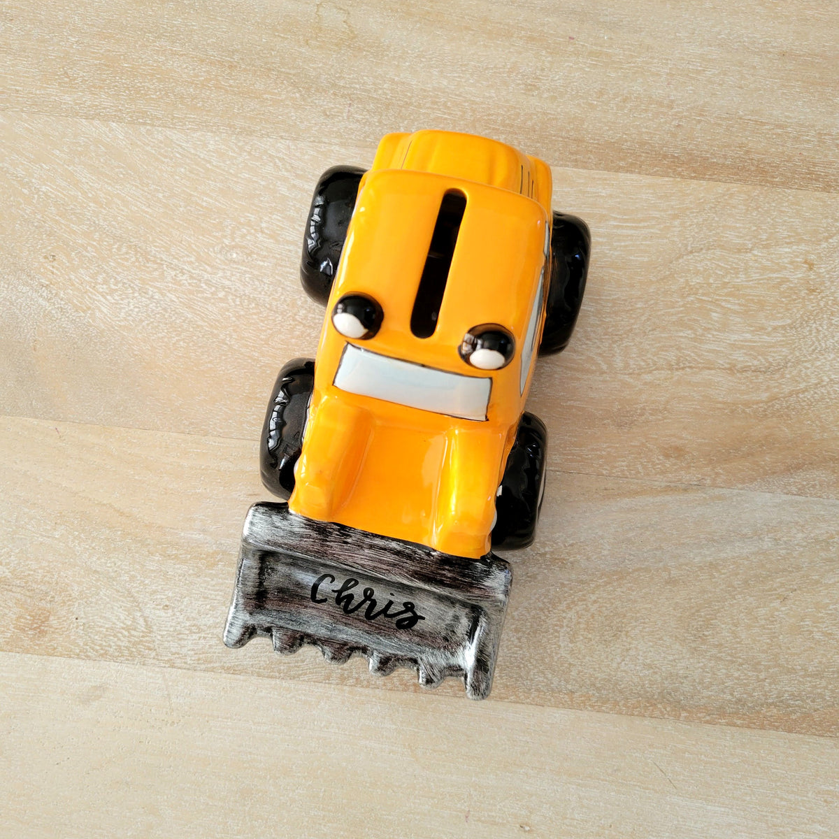 Construction Bulldozer Money Bank Personalized Gift – The Lettering Studio